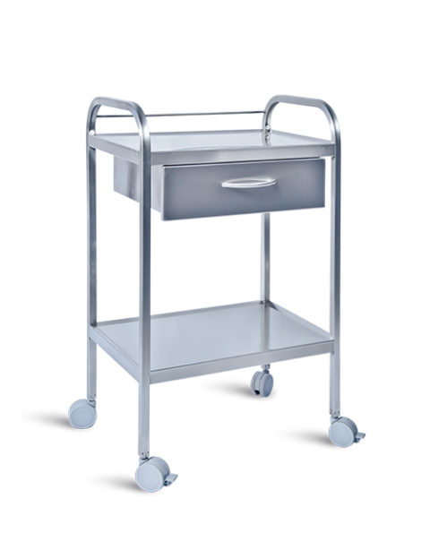 INOX Trolley with drawer - Ιατρικά Μαρκογιαννάκης